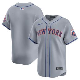 Nike Herren Baseballtrikot "Nike Trikot New York Mets Nike MLB Limited Road", grau, Gr. S, 100% Polyester, Trikots
