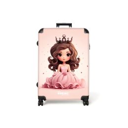 NoBoringSuitCases Suitcase, Koffer, Reisekoffer Prinzessin rosa | Gr.: 36 L