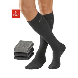 H.I.S. H.I.S Herren Kniestr&uuml;mpfe "Basic Herren Str&uuml;mpfe Komfortsocken, Alltagssocken", Gr. 47, grau, Baumwolle, Baumwollmischung, Elasthan (LYCRA),