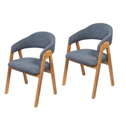 Armlehnstuhl OTTO HOME, B:57cm H:83cm T:84cm, grau, Massivholz, Polyester, Esszimmer, St&uuml;hle, "Arco Polsterstuhl, Esszimmerstuhl, K&uuml;chenstuhl,