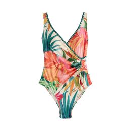 next Badeanzug Damen Gr&ouml;&szlig;e 7XL ecru / tanne / melone / hellrot