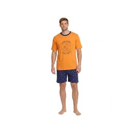 Kisses and Love Schlafanzug in Orange | Gr.: 3XL