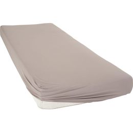 Spannbettlaken bellana, grau, Jersey, Obermaterial: 48% Baumwolle, 48% Lyocell, 4% Elasthan, Bettlaken, "bellana samtweich mit Lyocell & Elasthan,