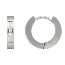 Vivance Damen Paar Creolen "sparkling elegance", Chirurgiestahl, silber, Chirurgiestahl, Ohrringe