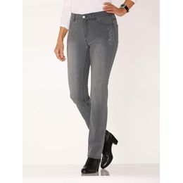 Classic Basics Damen Bequeme Jeans, grau, Gr. 50, unifarben, 81% Baumwolle, 17% Polyester, 2% Elasthan, Jeans