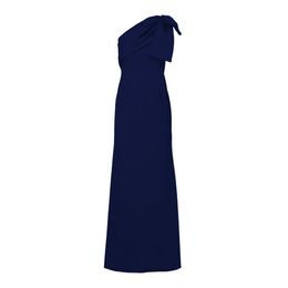 Adrianna Papell Langes Abendkleid Stretch Crepe Long Dress in Navy Sateen | Gr.: 46