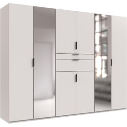 Dreht&uuml;renschrank wimex, B:270cm H:208cm T:58cm, wei&szlig;, Holzwerkstoff, Schr&auml;nke, "Moldau Kleiderschrank mit Spiegel Schlafzimmerschrank"