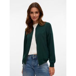 V&eacute;ro Moda VERO MODA Damen Bomberjacke "VMCOCO L/S BOMBER NOOS", gr&uuml;n, Gr. M, unifarben, Web, Obermaterial: 96% Polyester, 4% Elasthan, Jacken, Materialmix