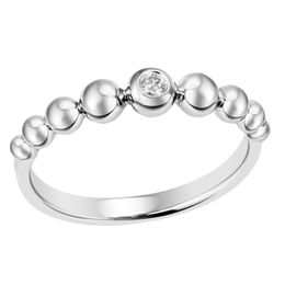Firetti Damen Fingerring "Schmuck Geschenk Silber 925 Damenring Kugeln", 56, Silber 925 (Sterlingsilber), 2,2mmsilberfarben, kristallwei&szlig;, Silber 925