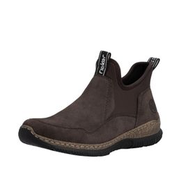 Rieker Damen Schlupfboots, Gr. 36, braun, Lederimitat, used, Schuhe, Slipper, Slip-on Sneaker, Stiefelette mit MemoSoft-Innensohle