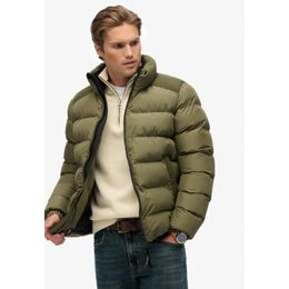 Superdry Herren Steppjacke "SPORTS PUFFER JACKET", gr&uuml;n, Gr. L, unifarben, Web, Obermaterial: 100% Polyester, Jacken, mit Relaxed Fit