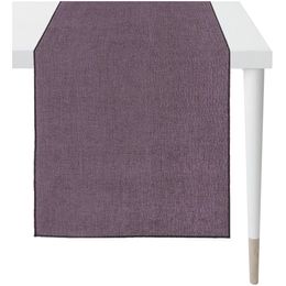Tischl&auml;ufer Apelt, B:140cm L:46cm, lila, Leinen, Polyester, Tischdecken, "Stone", mit Kettelrand