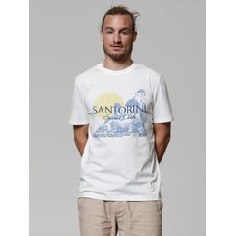 wat? Apparel T-Shirt Santorini Sunset Club in Off White | Gr.: 52