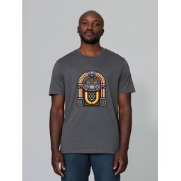 wat? Apparel T-Shirt Jukebox in Grau | Gr.: 54