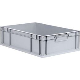 Sch&auml;fer Shop Sch&auml;fer Shop Pure Eurobox Serie Economy, Griffe geschlossen, Kunststoff, B 600 x T 400 x H 170 mm, 34 l, grau