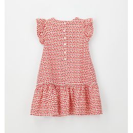 IDO M&auml;dchen Sommerkleid "BABY GIRL SUMMER DRESS", rot, Gr. 98, 100% Baumwolle, Kleider