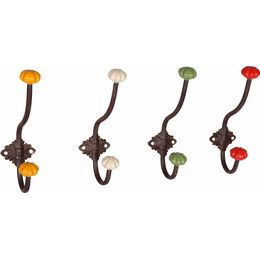 Garderobenhaken AMBIENTE HAUS, B:5cm H:23cm T:8cm, bunt, Eisen, Kinderzimmer, Garderobenhalter, "Kleiderhaken", als Garderobe oder Handtuchhalter in