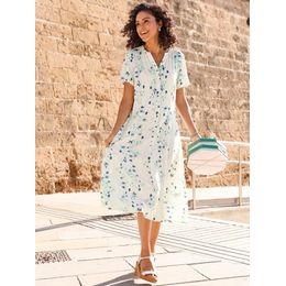 Inspirationen Damen Druckkleid "Kleid", wei&szlig;, Gr. 50, bedruckt, gebl&uuml;mt, gemustert, mehrfarbig, 100% Viskose, Kleider