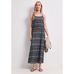 Street One Damen Maxikleid, blau, Gr. 38, bedruckt, Stoff, 88% Viskose, 12% Polyamid, Kleider, aus Viskose