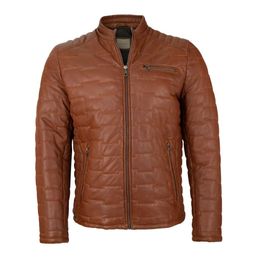 Bugatti Stepplederjacke Lammnappa in Rotbraun | Gr.: 58