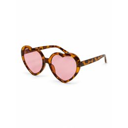 Damen Sonnenbrille "Heart", bunt, Collezione Alessandro, Sonnenbrillen, Rahmen in Leooptik
