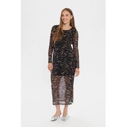 Saint Tropez Kleid ZulvirSZ Fitted in Black Shifted Strokes | Gr.: M