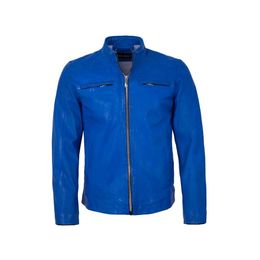 Jilani Lederjacke Lammnappa in Blau | Gr.: 50