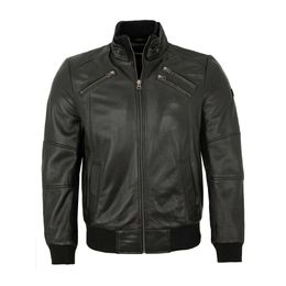 Bruno Banani Lederblouson Lammnappa in Schwarz | Gr.: 58