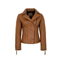 7eleven Bikerlederjacke Lammnappa in Cognac | Gr.: 46