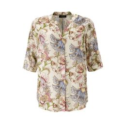 Aniston PLUS Longbluse in hellgelb-blau-rose-bordeaux-gelb | Gr.: 52