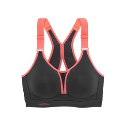 Venice Beach Sport-BH in anthrazit-koralle | Gr.: 90C