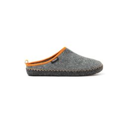 nuvola Hausschuhe "Zueco Rim" in Grau/Orange | Gr.: 38