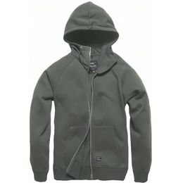 Vintage Industries Sweatjacke "Basing Hooded Sweatshirt" in Grau | Gr.: XL