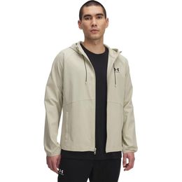Under Armour Softshelljacke "Vibe Woven Jacke" in Braun | Gr.: 3XL