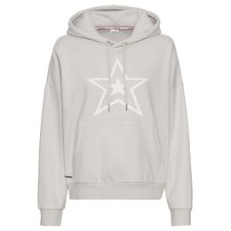 Kangaroos Kapuzensweatshirt in grau-wei&szlig; | Gr.: 40-42