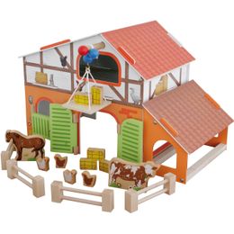 Roba Kinder Spielwelt "Farm", bunt, Holz, MDF, B:31cm H:31cm T:37cm, Spielfigurenwelten, aus Holz