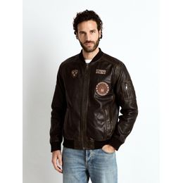 JCC Herren Lederjacke "31025205", braun, Gr. 48, Oberstoff: 100% Lammleder. Futter: 100% Baumwolle. &Auml;rmelfutter: 100% Polyester. Taschenfutter: 100%