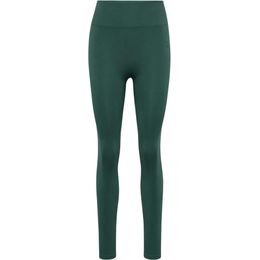 Hummel Leggings Hmlflow Multisport Damen in BISTRO GREEN | Gr.: M