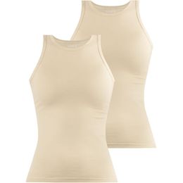 Janice 2 x Damen Top hochgeschlossen Nauta in Beige | Gr.: XL/XXL