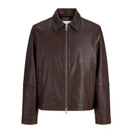 Jack & Jones Jack & Jones Lederjacke in Chocolate Brown | Gr.: S