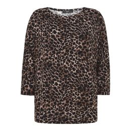 Zero Leo-Shirt mit 3/4 Arm in Beige/Black | Gr.: 36