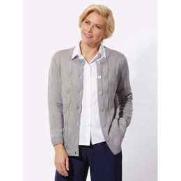 WITT WEIDEN Strickjacke in steingrau-meliert | Gr.: 38