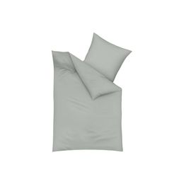Traumschlaf Bettw&auml;sche Uni Feinbiber in grau | Gr.: 135 x 200 + 80 x 80 cm