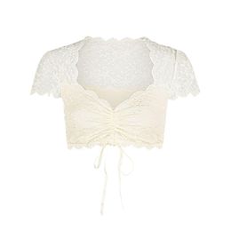 Nina von C. Dirndlbluse kurzarm in champagner | Gr.: 30-small