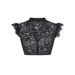Nina von C. Dirndl-Bluse Fl&uuml;gel&auml;rmel in schwarz | Gr.: 34