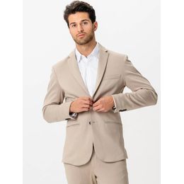 TEESHOPPEN Herren Sakko "TEESHOPPEN Blazer The Original", beige, Gr. 50, Obermaterial: 75% Polyester, 22% Viskose, 3% Elasthan, Sakkos