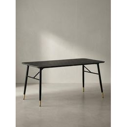 KADIMA DESIGN Esszimmertisch 120x60x76 cm Esstisch in Marmor-Optik Modern, in Schwarz | Gr.: 120 x 60 x 76 cm