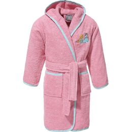 Erwin M&uuml;ller Erwin M&uuml;ller Frottier Kinder-Bademantel mit Kapuze in rosa | Gr.: 134/140