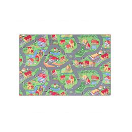 Snapstyle Kinder Spiel Teppich Little Village in Bunt | Gr.: 100x100 cm