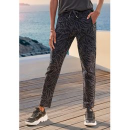 Venice Beach Sweathose in anthrazit-schwarz bedruckt | Gr.: 38
